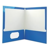 Universal Laminated Two-Pocket Folder, Cardboard Paper, Blue, 11 x 8.5 ...