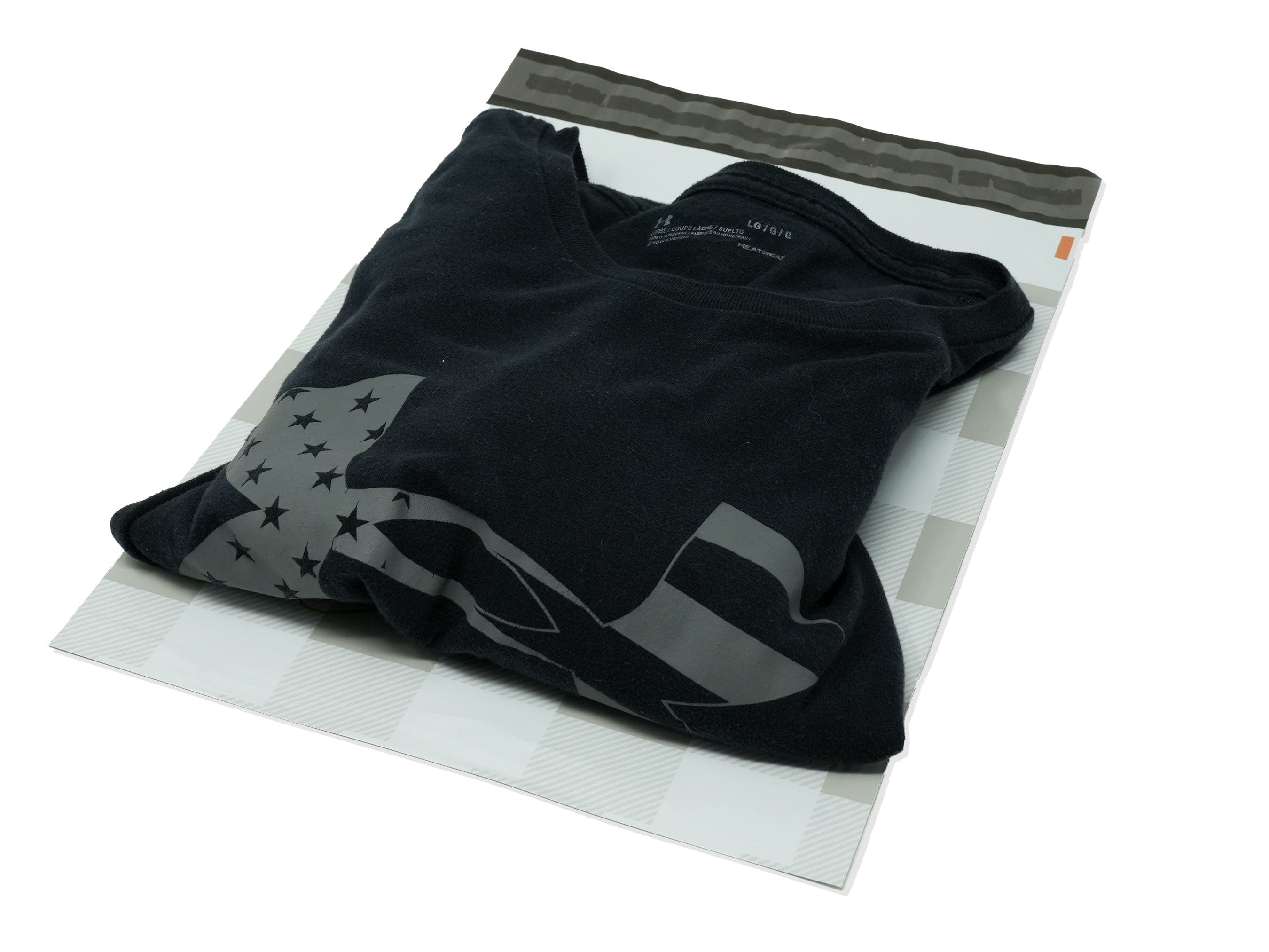 Shine like Gold! 10x13 Grey & White Plaid Poly Mailers , Secure Chic ...