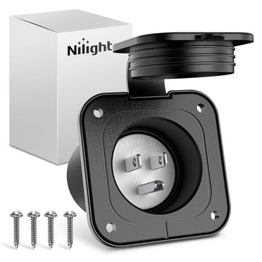 Nilight 50AMP RV Power Inlet Outlet Shore Power Kit w/Boot Cord ...