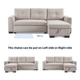Mammoth 92" Modular Convertible Sleeper Sectional, Modern Fabric Sofa ...