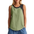 Asymmetrical Layered Tank Top With Button Loose Fit Casual Sleeveless ...