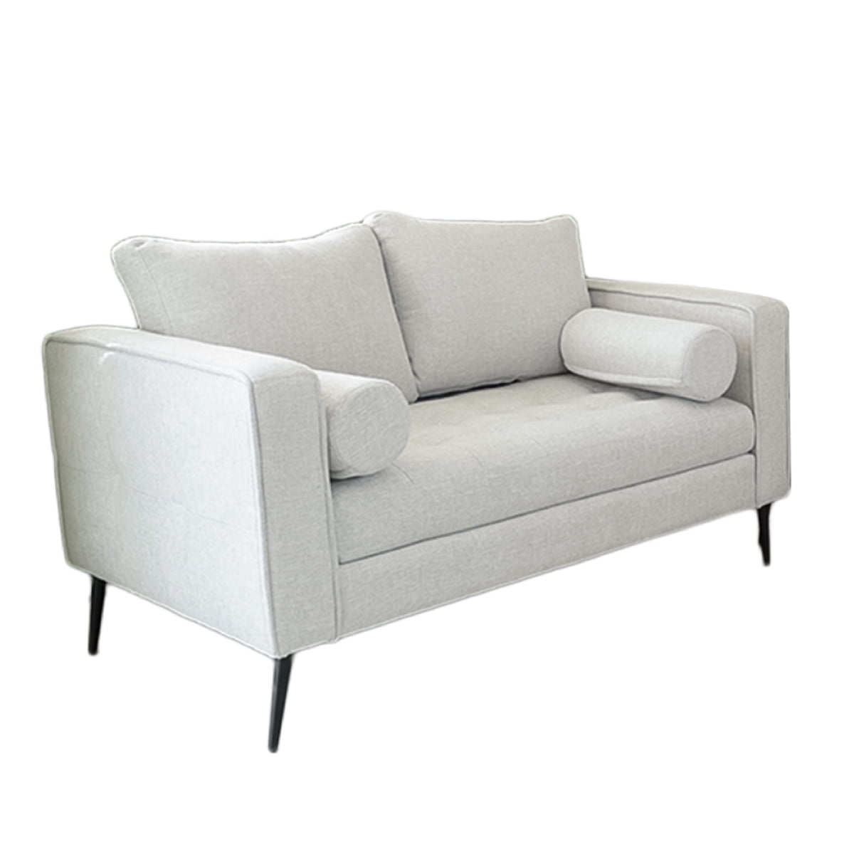 Sofá Berlín 2 Plazas Sillón Tela De Lino Moderno Minimalista (Gris ...