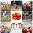 Cheerleading Poms 14 Pcs Handheld Pompoms with Handle, Perfect for ...