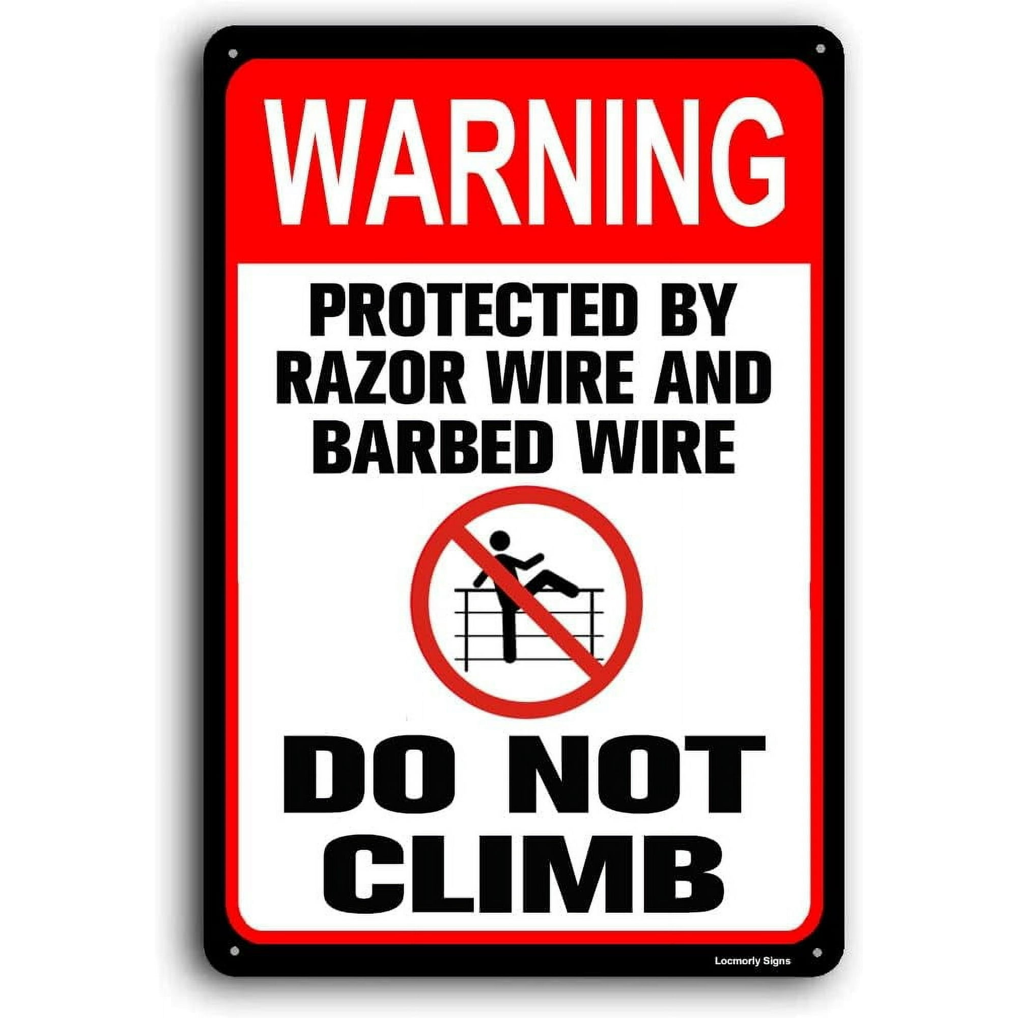 Click here for Aocisuki Warning Aluminum Sign Protected By Razor... prices