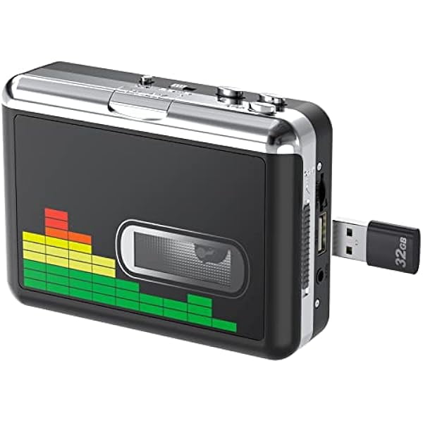 Reproductor de casete USB Walkman, convertidor estéreo con función de ...