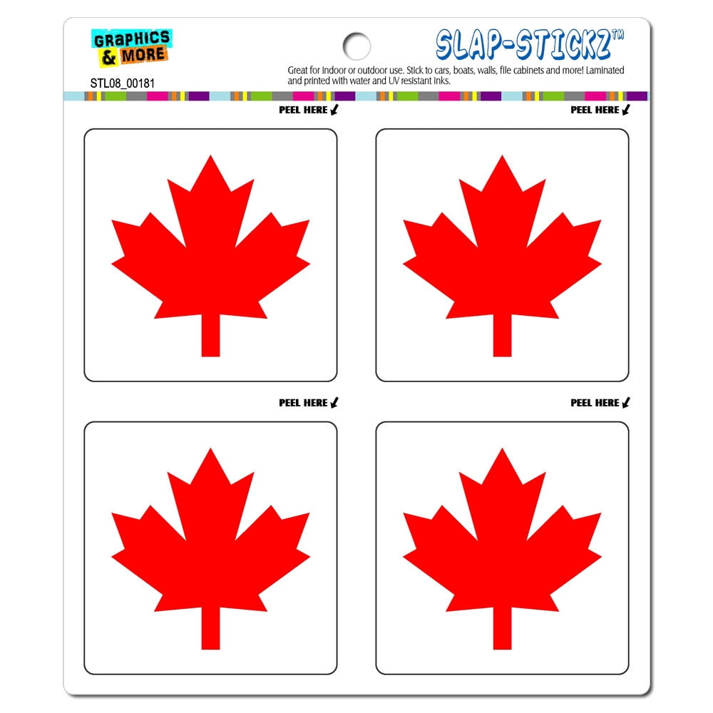 Canada Maple Leaf Flag SLAP-STICKZ(TM) Premium Sticker - Walmart.com
