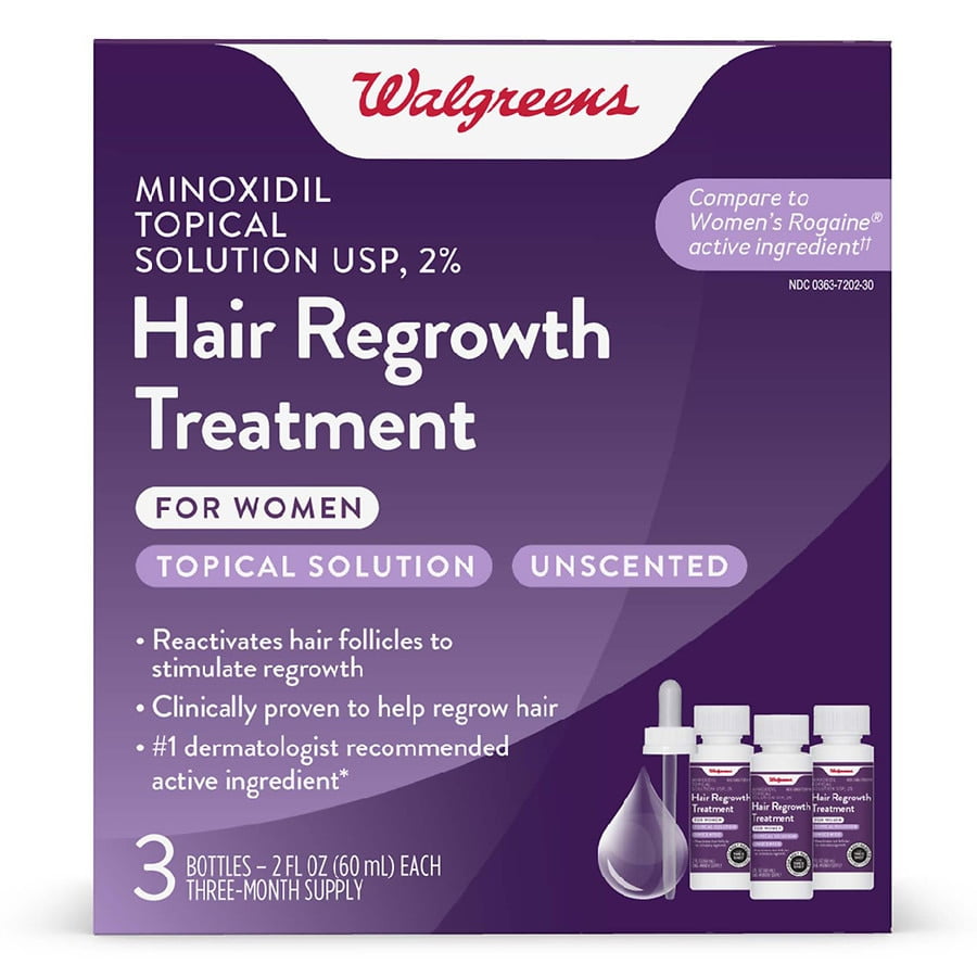 Walgreens Hair Regrowth Treatment For Women Minoxidil Topical Solution