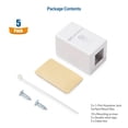 Cable Matters UL Listed 5-Pack 1-Port Keystone Jack Surface Mount Box ...