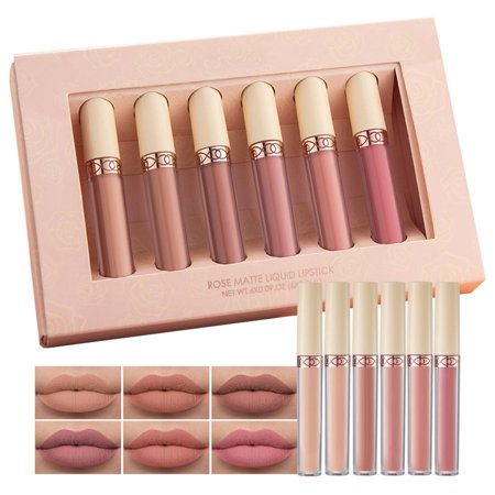 6Pcs Matte Liquid Lipsticks Lip Gloss Long-lasting Matte Liquid ...