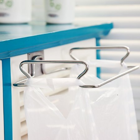 Stainless Steel Kitchen Hanger Storage Rack Cabinet Door Trash ...