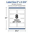 Avery Waterproof Rectangle Labels, 2" x 3.75", 80 Total - Walmart.com