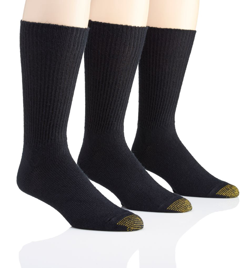 Gold Toe Men's Fluffies Crew Socks, 3 Pack - Walmart.com