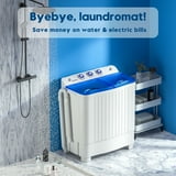 Auertech 20lbs Portable Washer, Twin Tub Compact Semi-Automatic with ...