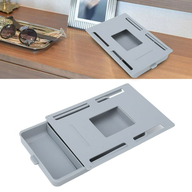 Under Desk Adhesive Drawer,Under Desk Drawer Gray Under Desk Attachable ...
