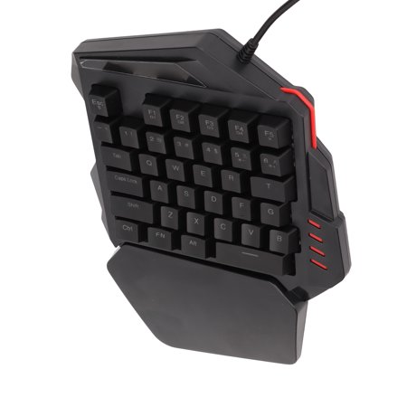 One Handed Gaming Keyboard, 35 Keys Ergonomic Button Layout Half Gaming ...
