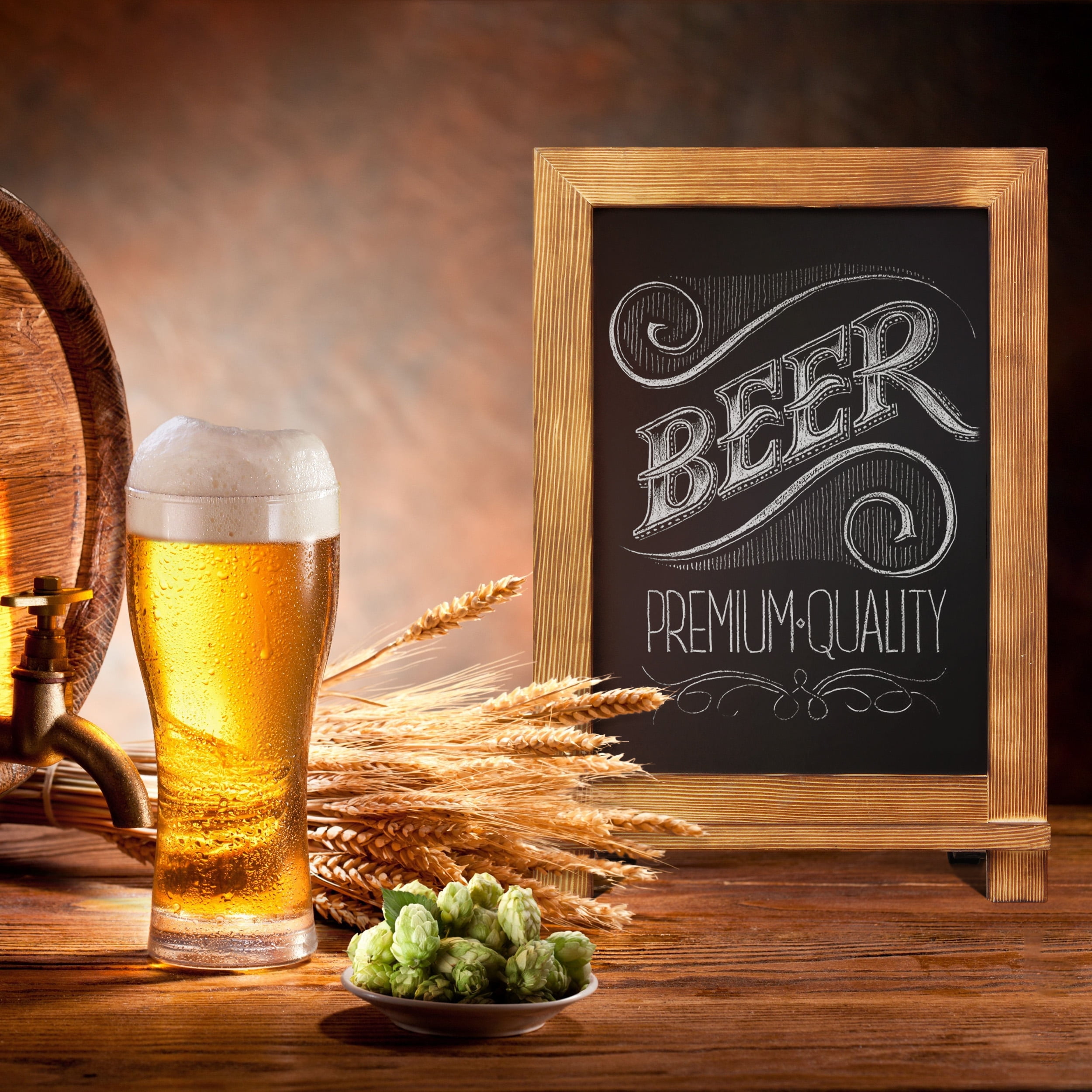 HBCY Creations Wooden Tabletop Chalkboard with Legs/Vintage Wedding ...