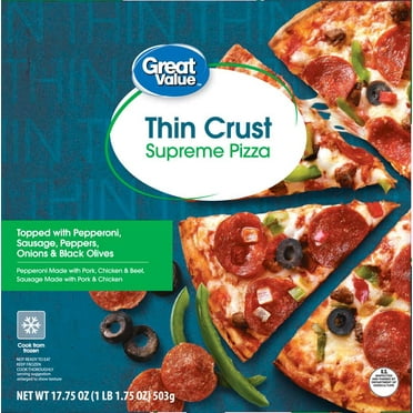 Great Value Rising Crust Pepperoni Frozen Pizza 26.6oz - Walmart.com