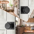 6 Pack Black Interior Door Knobs for Hall & Closet, Pismo Doorknob with ...