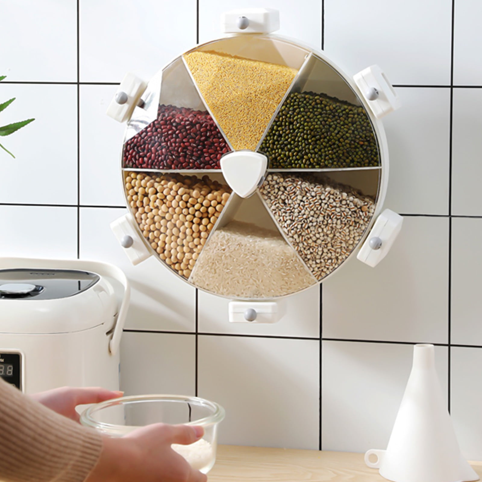 Click here for Rwvbm Rotating Rice Dispenser 6 Compartment Grain... prices