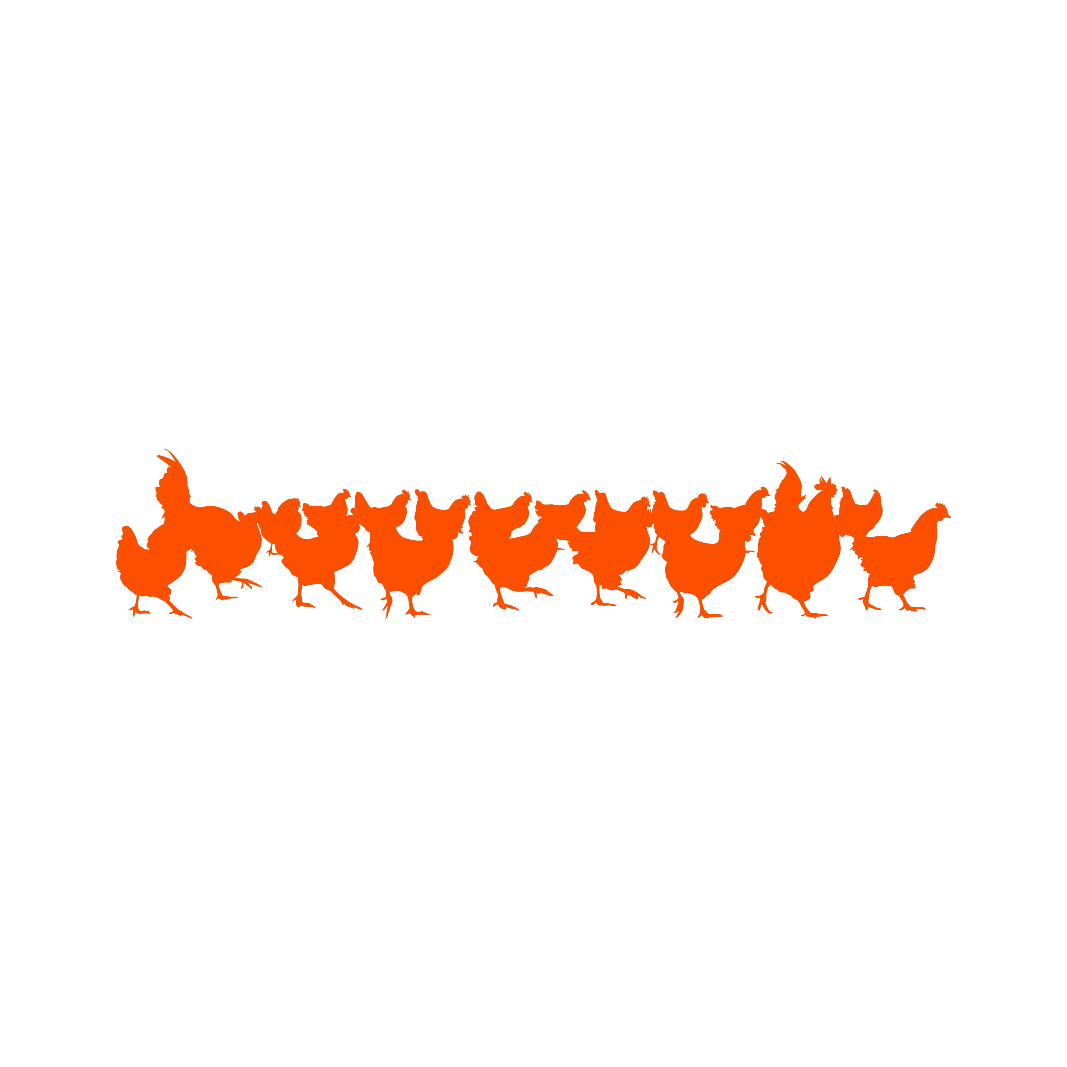 Animal Wall Decals for Children Playroom - Wandering Flock of Chickens ...