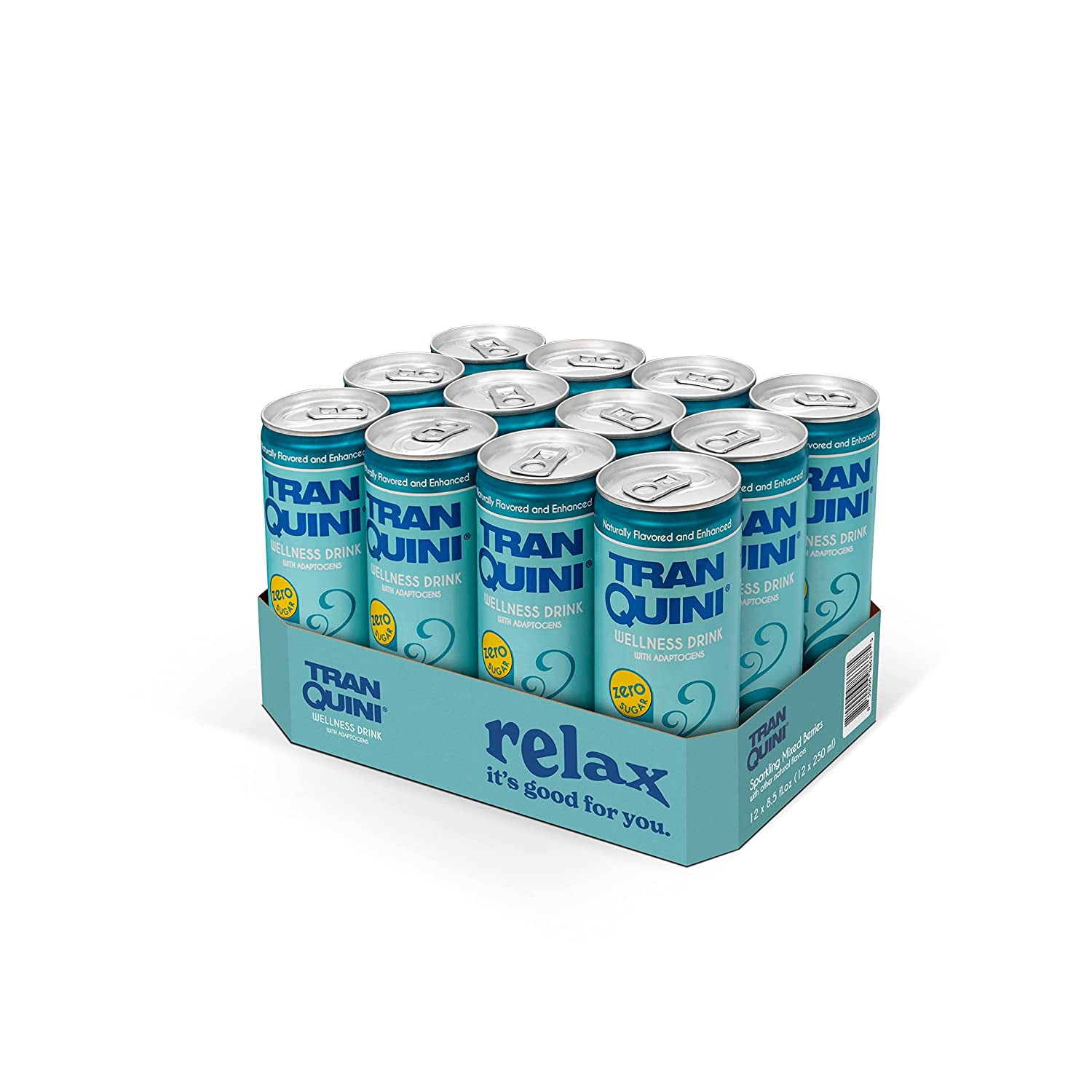 Tranquini Calming Drink With Herbal Adaptogens - Mixed Berry / 12 Pack ...