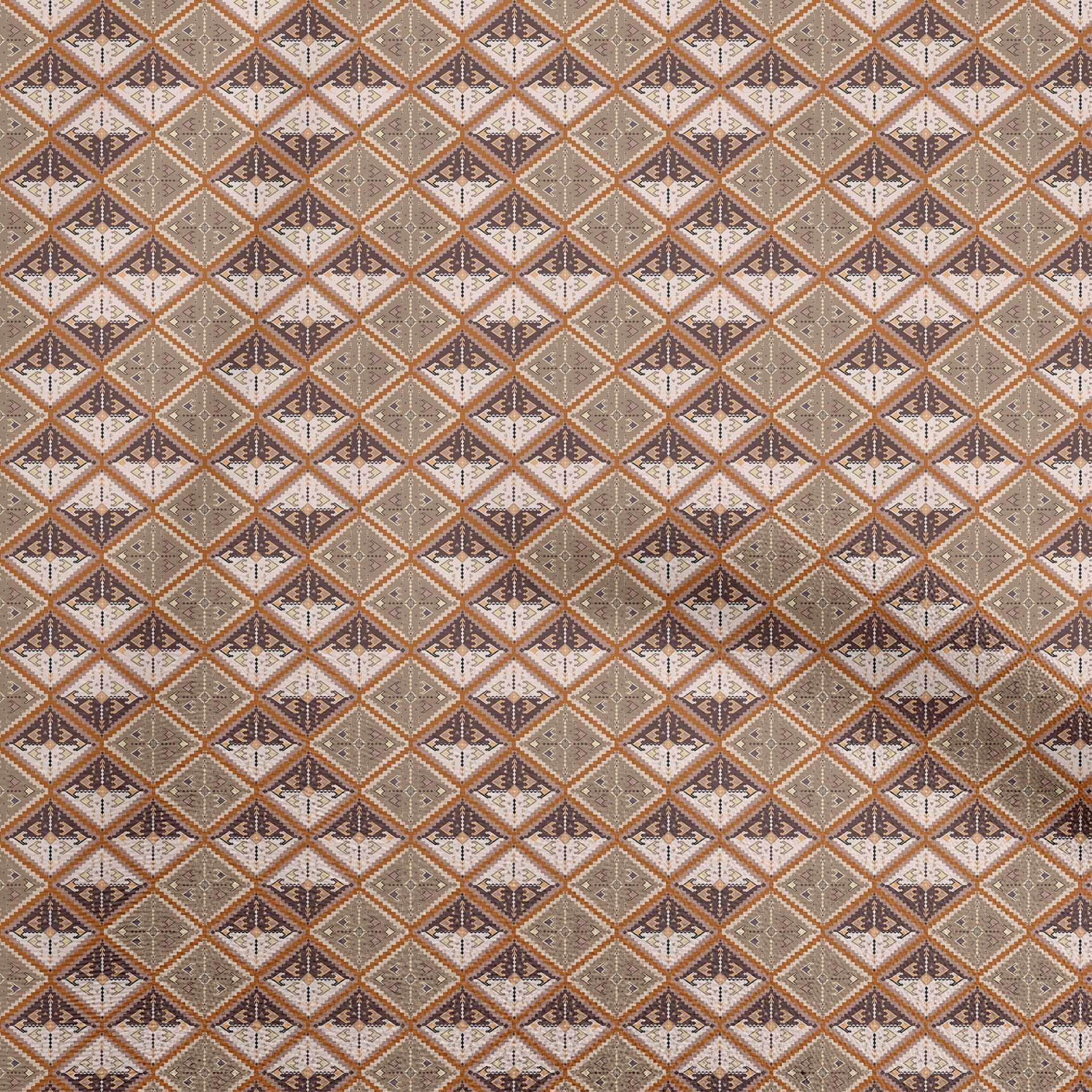 oneOone Silk Tabby Light Brown Fabric Asian Kilim Diy Clothing Quilting ...