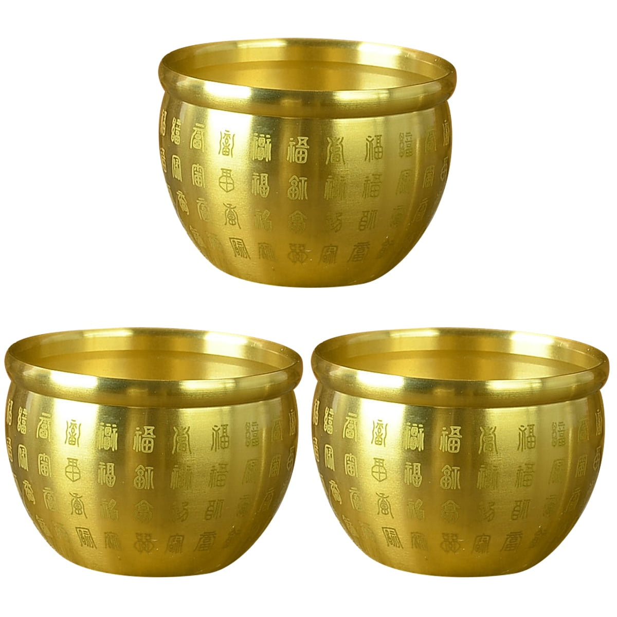 Bestonzon 3pcs Desktop Treasure Wealth Bowl Decorative Chinese Style ...