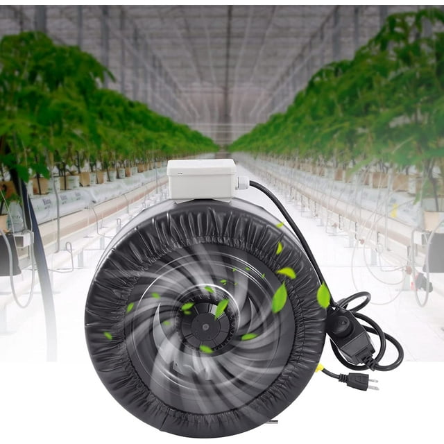 FETCOI Grow Tent Fan 8 Inch Inline Fan Industrial Grade Duct Exhaust ...