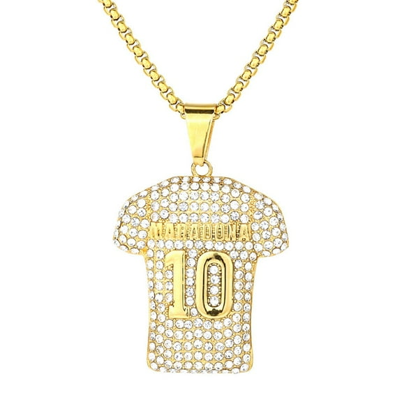 Men's Women's Stainless Steel Football Soccer Jersey Number Charm ...