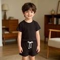 BOOMNY Toddler Boys Summmer Outfits Solid Color Short Sleeve Tshirts ...