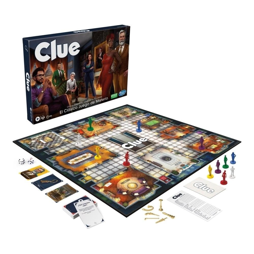 Juego de Mesa Hasbro Clue Juego de Misterio para toda la familia ...