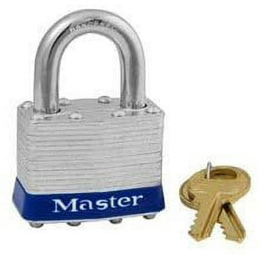 Master Lock Solid Steel 64 mm (2-1/ 2in) Padlock with Key, 24mm (15/16 ...