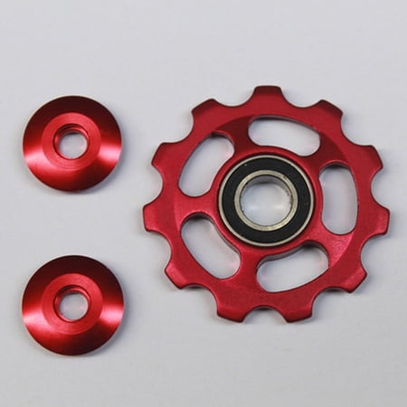 red Aluminium Jockey Wheel 11T Bicycle Tension Wheel Rear Derailleur ...
