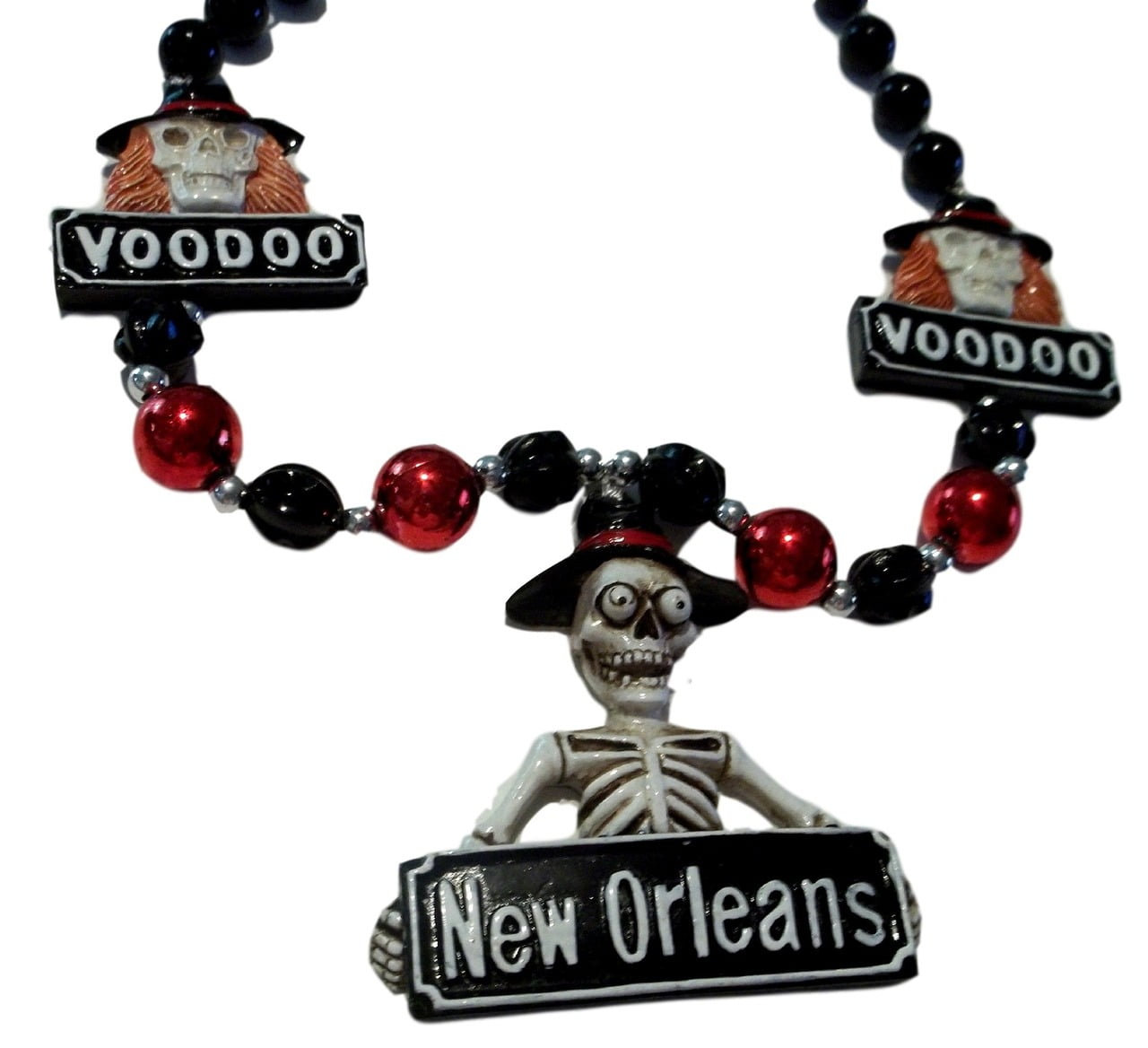 Voodoo New Orleans Skeleton Mardi Gras Necklace Beads Bead - Walmart.com