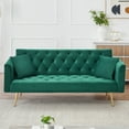 Aukfa Velvet Futon Convertible Sofa Bed - Twin Sleeper Size - Walmart.com