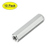 Uxcell M2x10mm Brass Knurled Male Female Thread Column Pillars Standoff Gold Tone (100-pack ...