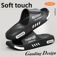 Men's Summer Slip-On EVA Flip-Flops, Thick Soft Cushioned Sole with ...