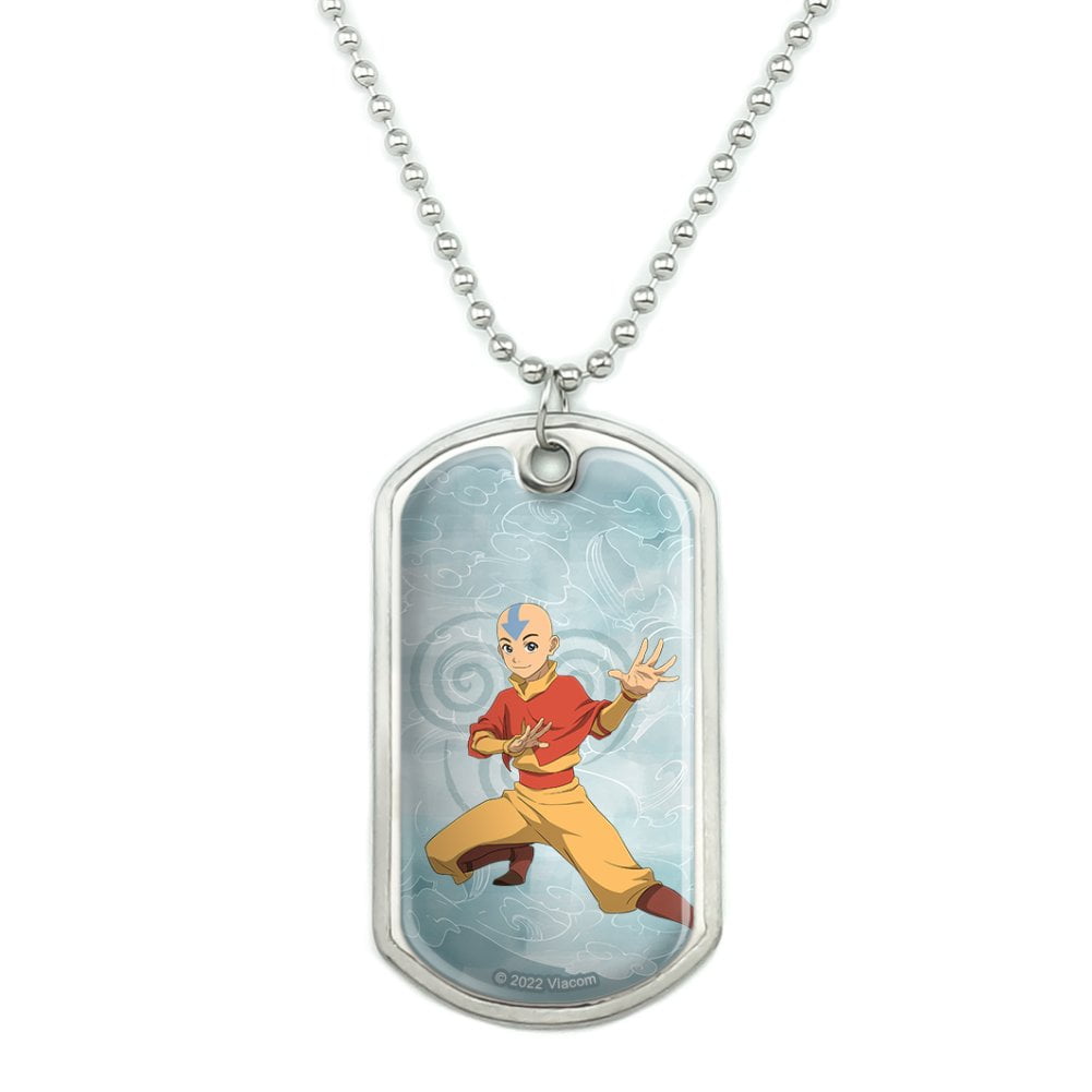 Avatar the Last Airbender Aang Military Dog Tag Pendant Necklace with ...