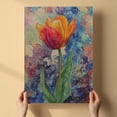 Tulip Flower Canvas Wall Art 8x12 inches - Vintage Neutral Floral Tulip ...