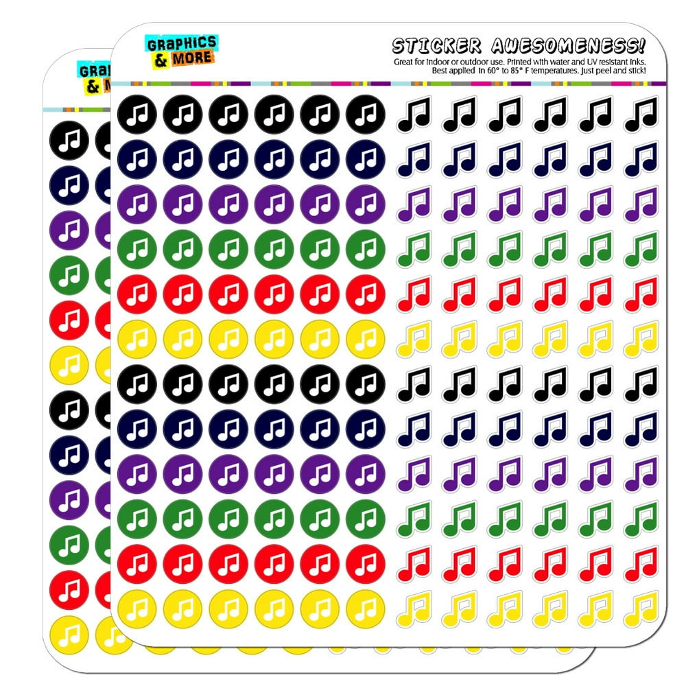 Music Notes Dots Planner Calendar Scrapbooking Crafting Stickers ...
