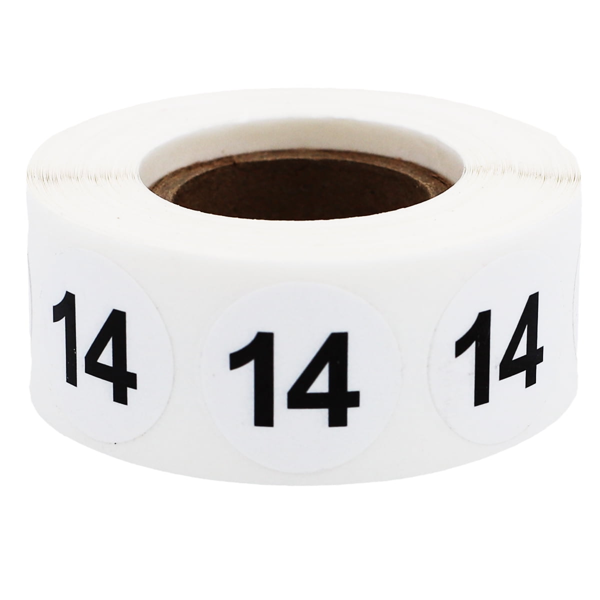 Circle Dot Number 14 Stickers | 0.75" Inch Round | 500 Pack - Walmart.com