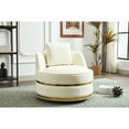 360 Swivel Club Chair in White, 33.15lb Weight | Smooth Rotation ...