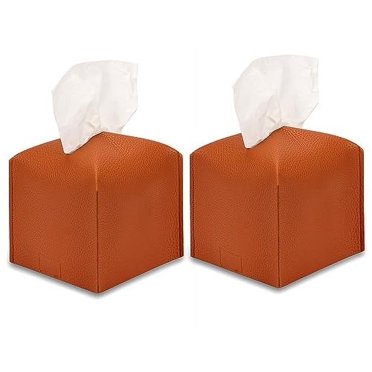 Marble Tissue Box Holder - Leather Cube Square Tissue Box Cover for ...