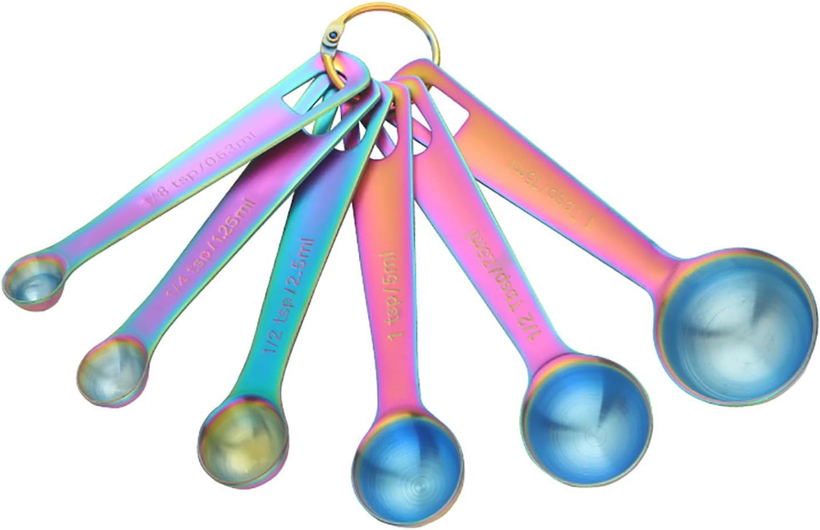 HWZWT Rainbow 6-piece round measuring spoon heavy duty 18 - Walmart.ca