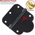 10 Pack Matte Black Door Hinges 3.5" x 3 1/2" Interior Door Hinges for ...