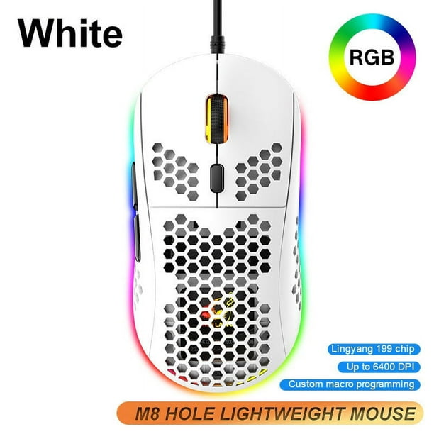 Wireless Lightweight Gaming Mouse Rechargeable,Ultralight Honeycomb ...