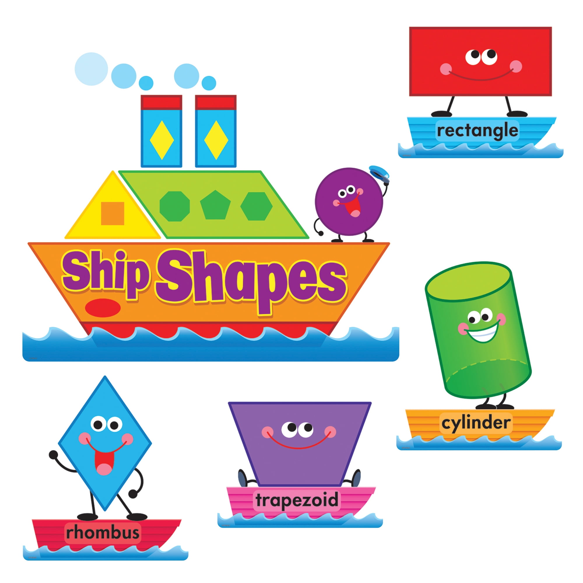TREND Ship Shapes and Colors Bulletin Board Set, 45 Pieces - Walmart.com