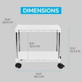 "ZBRANDS Mobile Printer Stand, Under Desk, Rolling Wheels, 15""x10.6 ...