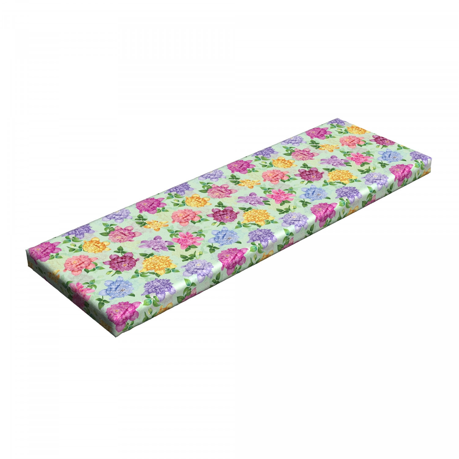 Dahlia Flower Bench Pad, Vibrant Victorian Renaissance Medieval Motifs ...