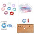 1Box 160Pcs 8 Colors Handmade Luminous & Gold Foil Lampwork Beads Donut ...